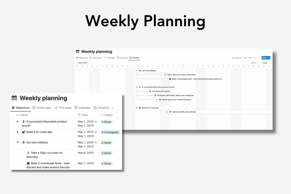 The Moonshot Planner - OKR Notion Template