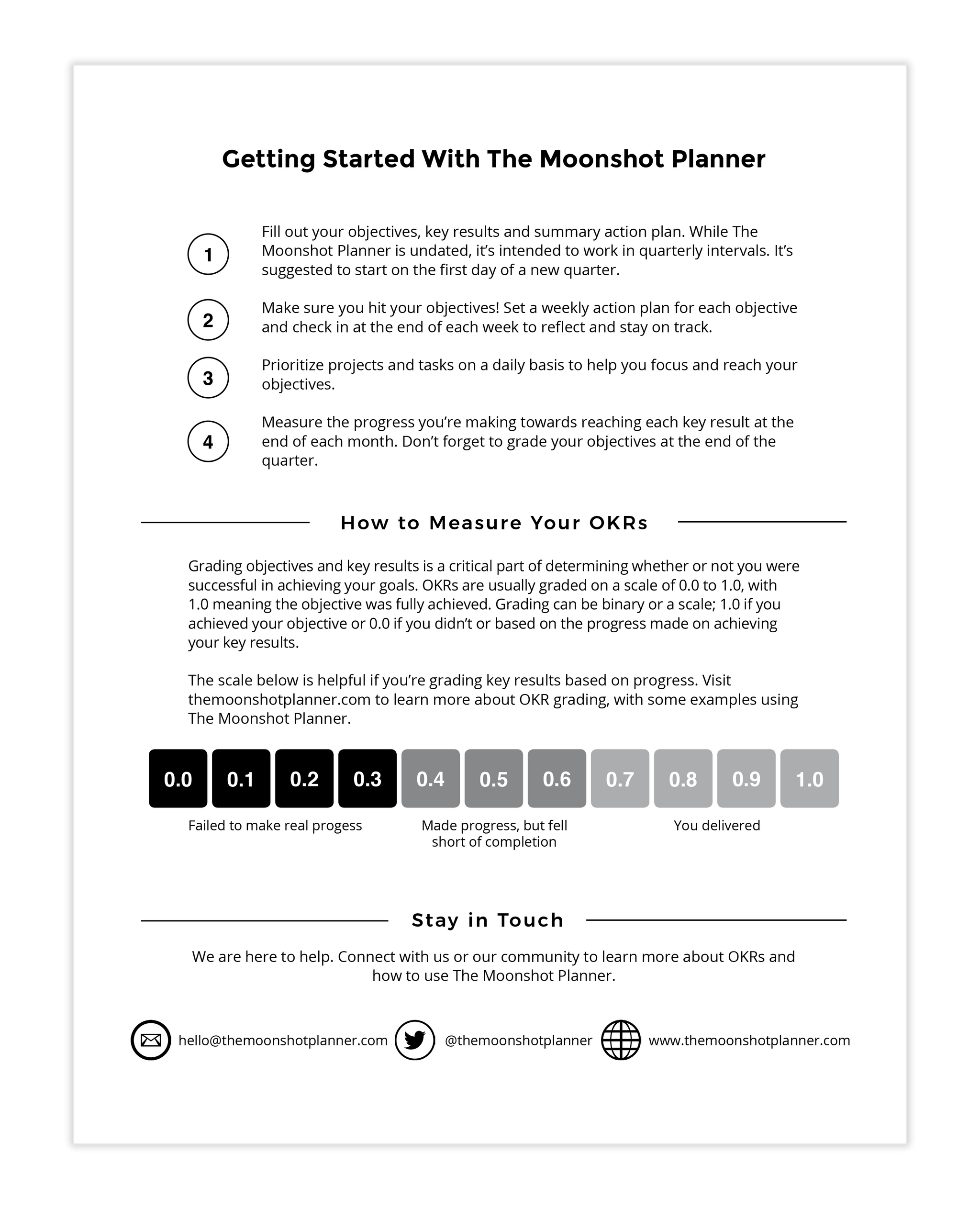 The Moonshot Planner - Digital Download
